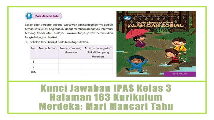 Kunci Jawaban IPAS Kelas 3 Halaman 163 Kurikulum Merdeka: Mari Mancari Tahu - Halaman 2 ...