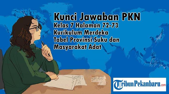 Kunci Jawaban PKN Kelas 7 Halaman 72-73 Kurikulum Merdeka Tabel Provinsi Suku dan Masyarakat ...