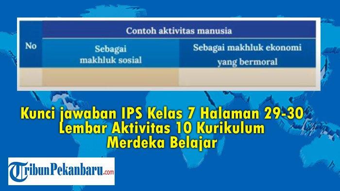 Kunci jawaban IPS Kelas 7 Halaman 29-30 Lembar Aktivitas 10 Kurikulum Merdeka Belajar ...