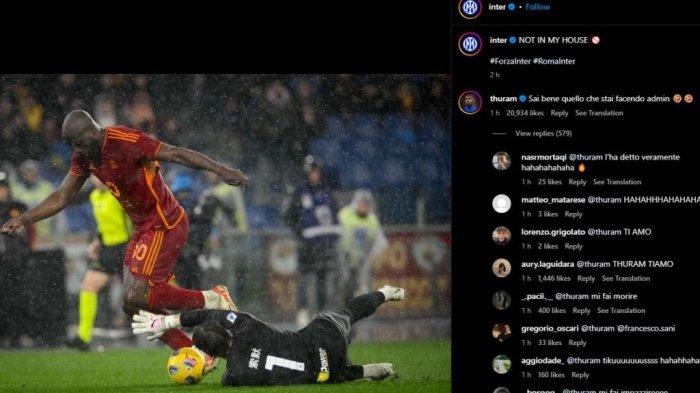 AS Roma Kalah dari Inter Milan, Lukaku Diolok Fans Plus Marcus Thuram di Instagram ...