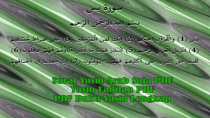 PDF Buku Surat Yasin Arab Saja dan Buku Yasin Fadilah PDF serta PDF Buku Yasin Lengkap Klik di ...