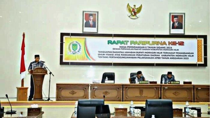 DPRD Inhil Gelar Sidang Paripurna ke 12, Dengarkan Tanggapan Bupati Inhil Terhadap Pandangan ...