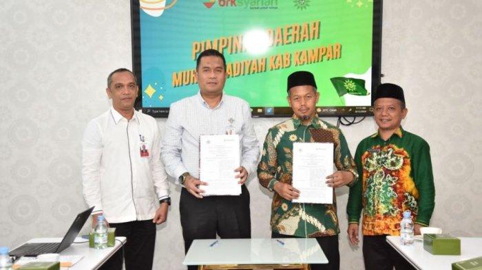 Cabang BRK Syariah Bangkinang Jalin Kerja Sama dengan PDM Muhammadiyah Kampar - Tribunpekanbaru.com