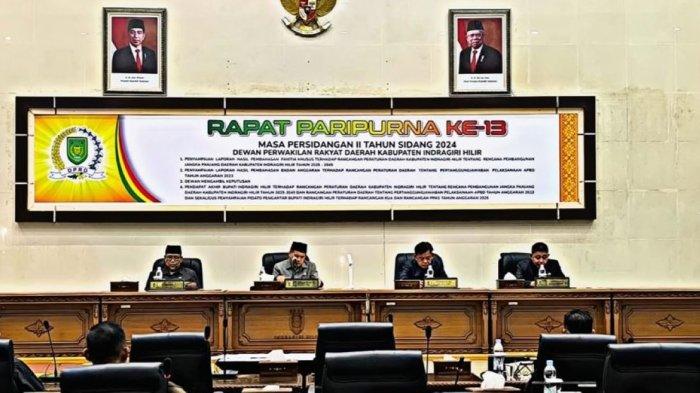 Gelar Rapat Paripurna, Fraksi DPRD Inhil Sampaikan Pandangan Umum Ranperda RPJD Inhil 2025 ...