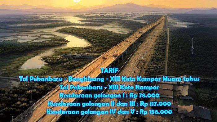 Rincian Tarif Tol Pekanbaru - Bangkinang - XIII Koto Kampar Muara Takus Mobil Gol I, II, III, IV ...