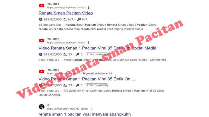 Video Renata sman Pacitan Neng Alas 35 Detik , Link Video Renata di Twitter Diburu Netizen ...