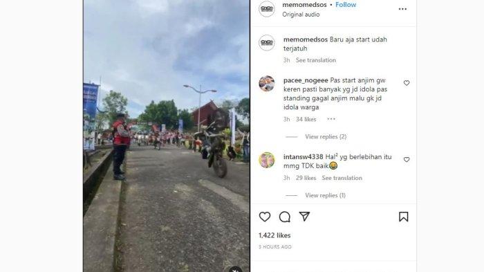 Video Viral Aksi Pembalap Kampung Viral di Tiktok, Jatuh Saat Sedang ...