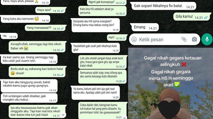 Viral Chat Calon Suami Minta Berhubungan Badan Sebelum Nikah ke Calon Istri, Nikah Auto Batal ...