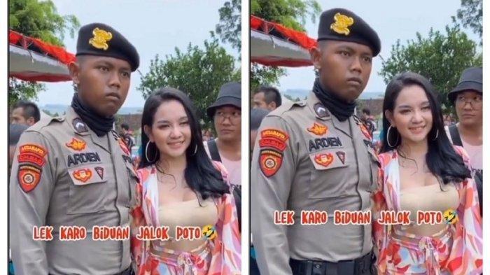 Viral Minta Foto Sama Biduan Cantik Saat Jaga Konser, Wajah Polisi Ini ...