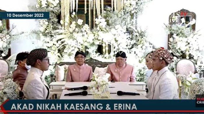 Susunan Acara Ngunduh Mantu Kaesang Pangarep dan Erina Gudono Pagi Ini - Tribunpekanbaru.com