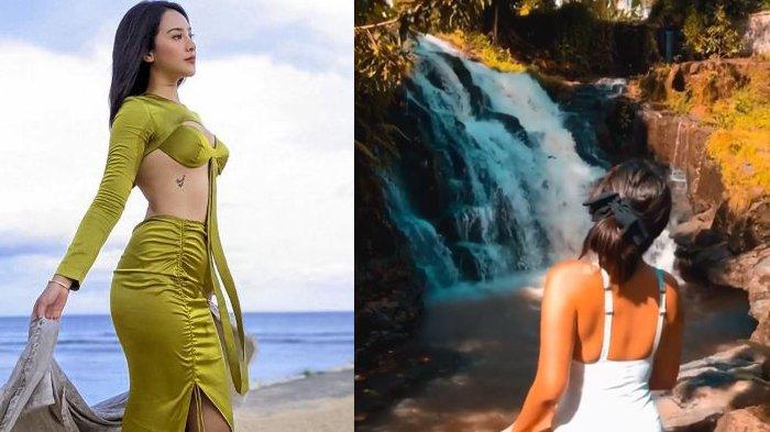 Anya Geraldine Pakai Bikini di Air Terjun Nirjhara, Netizen: Ada yang Kejepit, Tapi Bukan Rambut ...