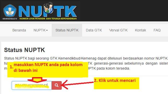 Cara Cek Status NUPTK Online Guru PNS dan Non PNS (GTK), Silahkan Klik ...
