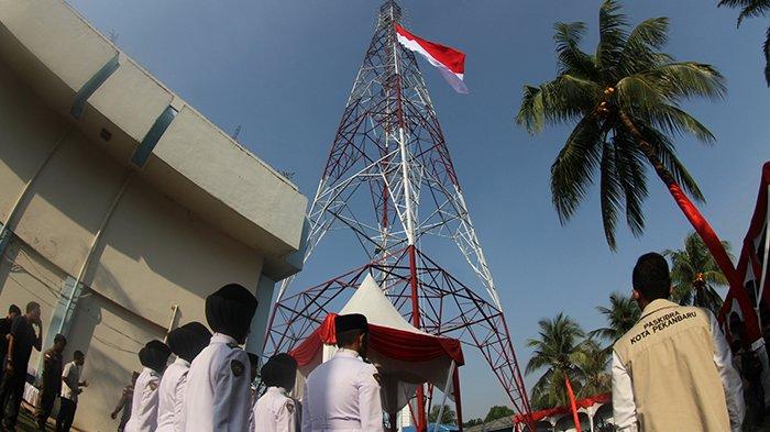 Jadi Tempat Berkibar Bendera Merah Putih Raksasa di Pekanbaru, Tinggi ...