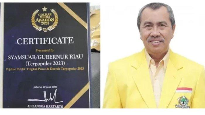 Golkar Anugrahi Gubernur Riau Syamsuar Sebagai Pejabat Daerah ...