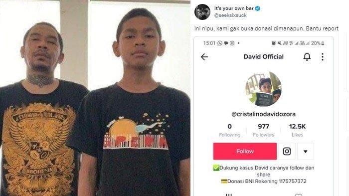 Geram Ada Donasi Atas Nama David, Jonathan: Ini Nipu - Tribunpekanbaru.com