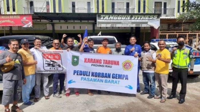 Karang Taruna Riau Beri Bantuan Untuk Korban Bencana di Pasaman - Tribunpekanbaru.com