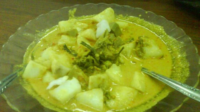 Katupek Gulai Paku Memang Beda - Tribunpekanbaru.com