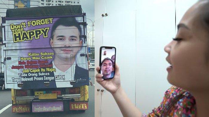 Wajah Raffi Ahmad Nempel di Bak Truk, Nagita Slavina Video Call dengan Pemilik Truk, Diajak ...