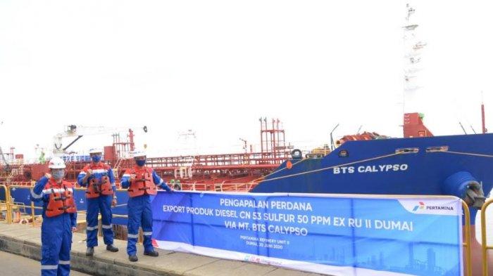 Pertamina Dumai Ekspor Perdana Produk High Speed Diesel 50 Ppm ke ...