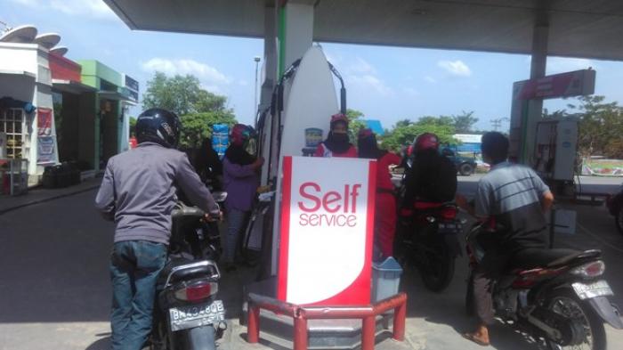 Satu-satunya di Riau, Kini di SPBU Jalan Sembilang Ada Layanan Self ...