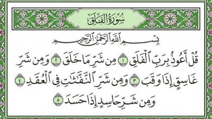 Murrotal Bacaan Lengkap Surat Al Falaq Ayat 1 -5 dan Terjemahan ...