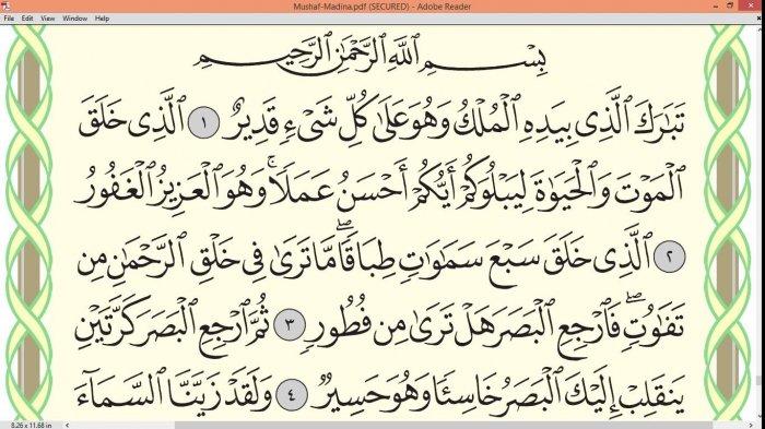 Apa Keutamaan & Keistimewaan Membaca Surat Al Mulk? Baca Surat Al Mulk Lengkap 30 Ayat Disini ...