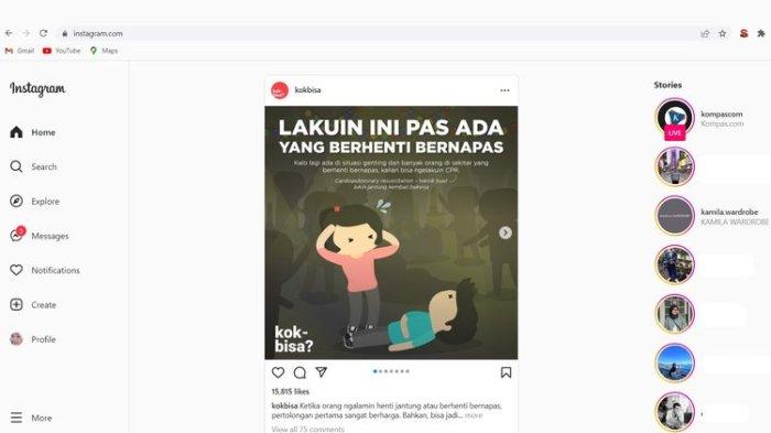UPDATE Tampilan Baru Instagram Versi Web yang Kini Jadi Mirip Facebook ...
