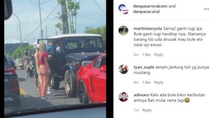 Viral Video Bule WNA Ngamuk Mobil Mewahnya Ditabrak Pengendara di Bali - Tribunpekanbaru.com