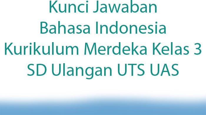 35 Kunci Jawaban Bahasa Indonesia Kurikulum Merdeka Kelas 3 SD Ulangan UTS UAS - Tribunpontianak ...