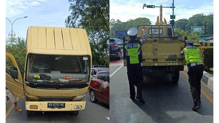 Anggota Lantas Polresta Pontianak Bantu Dorong Mobil Mogok Agar Tak Menghambat Arus Lalu Lintas ...