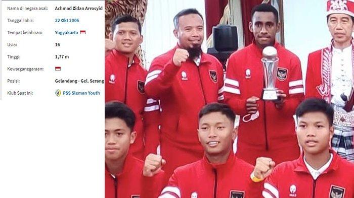 Profil Biodata Achmad Zidan Arrosyid Pemain Timnas Asal Yogyakarta & Umur Achmad Zidan Sekarang ...