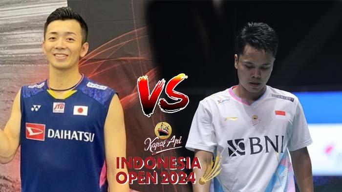 SKEMA Lengkap Indonesia Open 2024, Pertemuan Ginting vs Kenta Nishimoto Match Panas Babak 32 ...