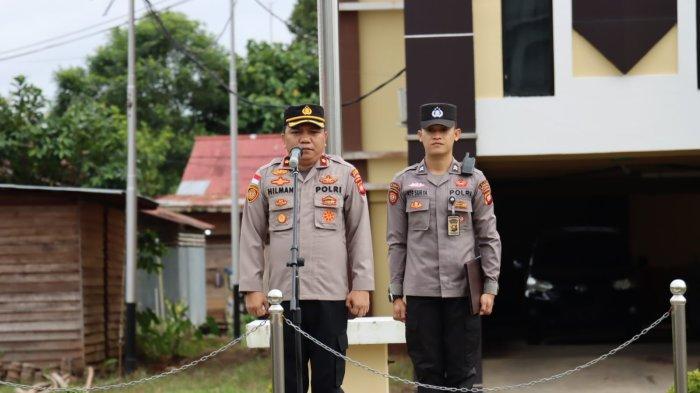 Pimpin Apel Pagi Jam Pimpinan, Begini Arahan Wakapolres Kapuas Hulu kepada Personel ...