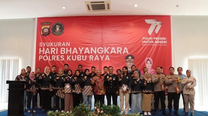 Peringatan HUT Bhayangkara ke-77, Polres Kubu Raya Gelar Syukuran - Tribunpontianak.co.id