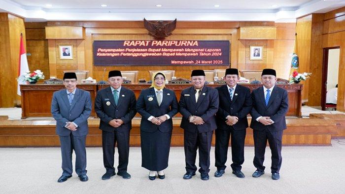 Paripurna DPRD Mempawah, Bupati Erlina Sampaikan LKPJ Tahun 2024 - Tribunpontianak.co.id