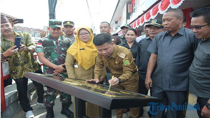 Pemda Sambas Lanjutkan Pembangunan Pedestrian di 3 Pasar Ini - Tribunpontianak.co.id