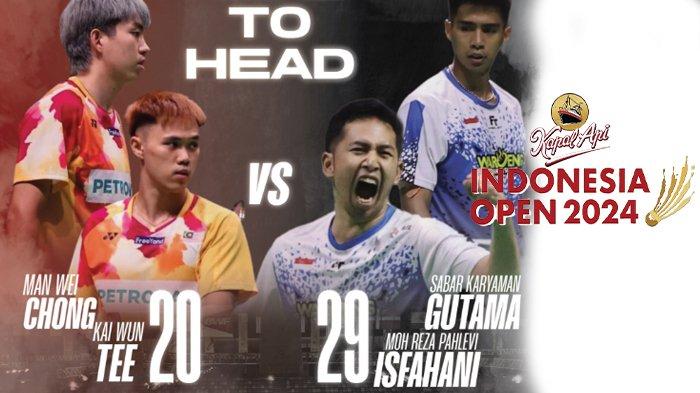 LIVE Skor Semifinal Indonesia Open 2024 Ganda Putra Sabar/Reza vs Man/Tee, Tuan Rumah Bidik ...