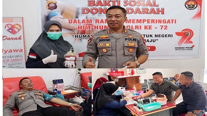 Peringati HUT Humas Polri ke-72, Polres Mempawah Laksanakan Donor Darah - Tribunpontianak.co.id