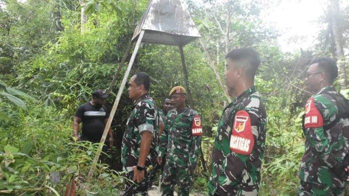 Danrem 121/Abw Tinjau Patok Batas Negara di Sungai Kelik Sintang - Tribunpontianak.co.id