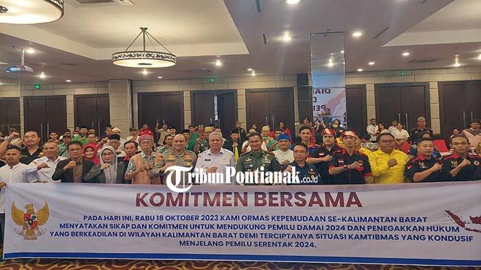 85 Ormas dan Pemuda di Kalbar Deklarasikan Komitmen Siap Dukung Pemilu Damai - Tribunpontianak.co.id