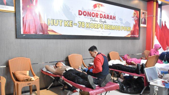 Satbrimob Polda Kalbar Gelar Kegiatan Donor Darah untuk Menyambut HUT k-e 78 Korps Brimob Polri ...