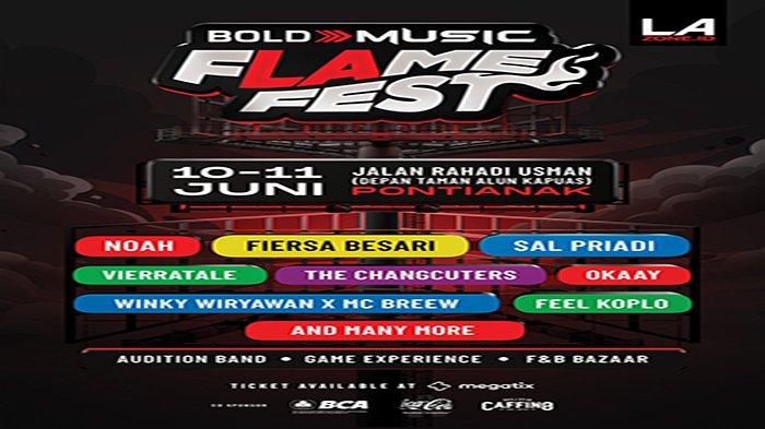 Siap-siap! Festival Musik Flame Fest Hadir di Pontianak, Bawa Musisi Ternama Indonesia ...
