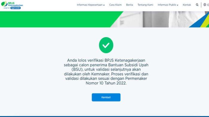 Solusi BSU Tak Cair 2022 Meski Lolos Verifikasi BPJS Ketenagakerjaan ...