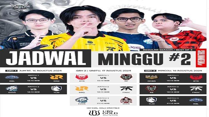 Hasil MPL ID S14 Week 2 Lengkap Klasemen Tim Mobile Legends 2024 Selisih Poin Onic, RRQ dan Evos ...