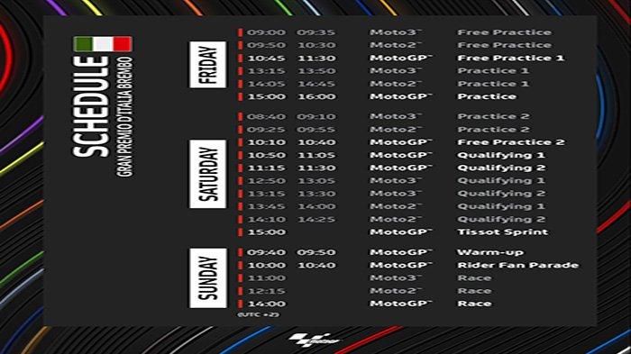 Jadwal Jam Tayang MotoGP Italia 2024 Live Trans7 Mulai Besok, Sabtu dan Minggu - Tribunpontianak ...