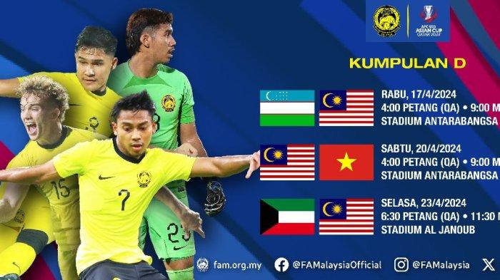 Jadwal Piala Asia U-23 2024 Malam Ini: Cek Live Score Malaysia Vs Vietnam dan Klasemen Grup D ...