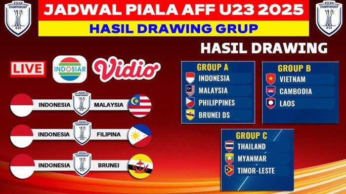 JADWAL Siaran Langsung Timnas Indonesia U23 Piala AFF U23 2025, Timnas Vs Malaysia Laga ...