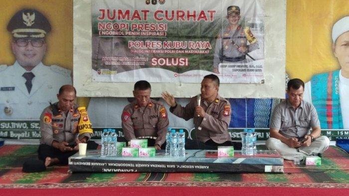 Jumat Curhat, Polres Kubu Raya Respons Beragam Keluhan Warga di Rasau Jaya - Tribunpontianak.co.id