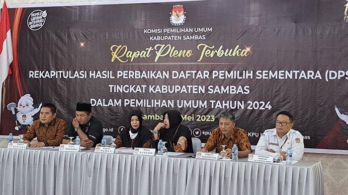 KPU Sambas Tetapkan DPSHP Berjumlah 458.911 Pemilih Pada Pemilu 2024 - Tribunpontianak.co.id