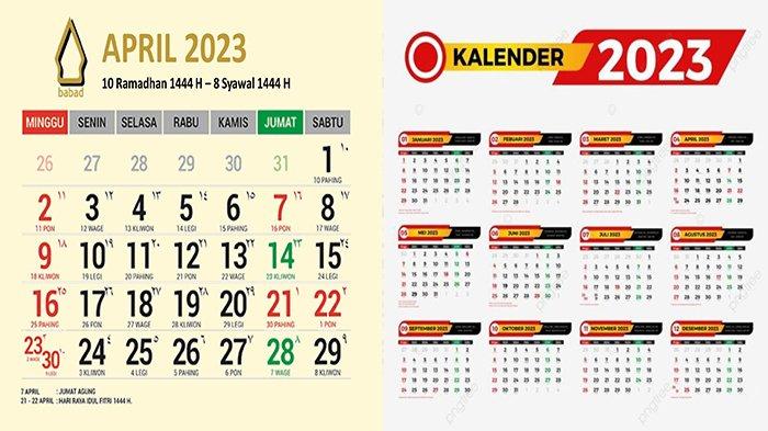 Kalender 2023 Lengkap Libur Nasional dan Cuti Bersama, Ada Apa Selama Bulan April 2023 ...